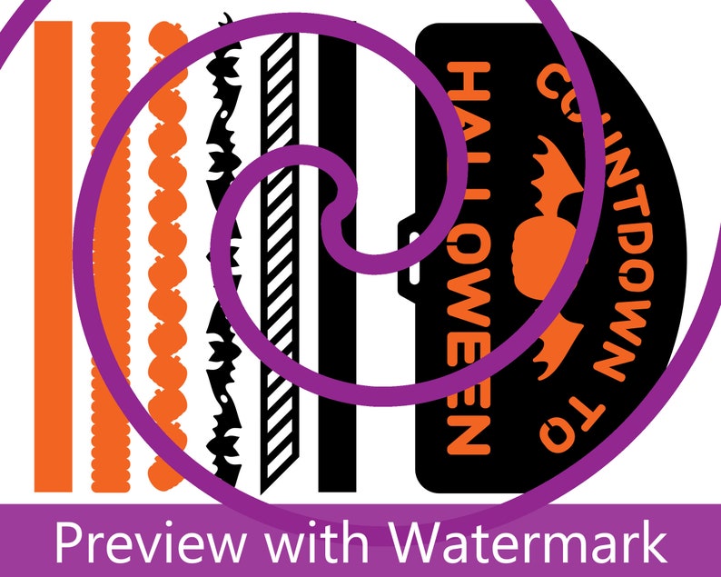 Halloween Ring Chain Decor Svgs PNG DXF Cut Files Pumpkins - Etsy