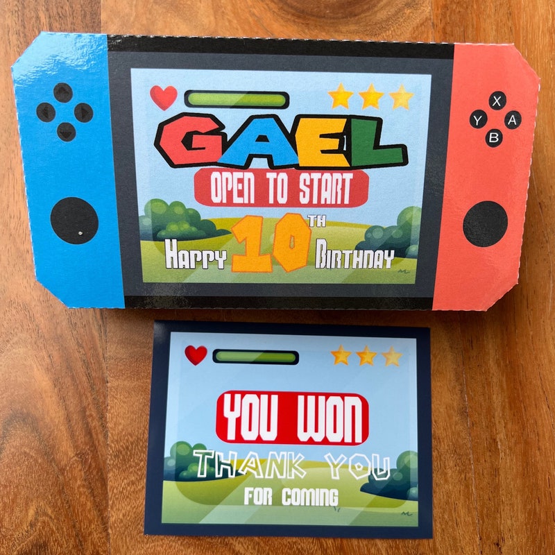 Nintendo Birthday Card - Etsy