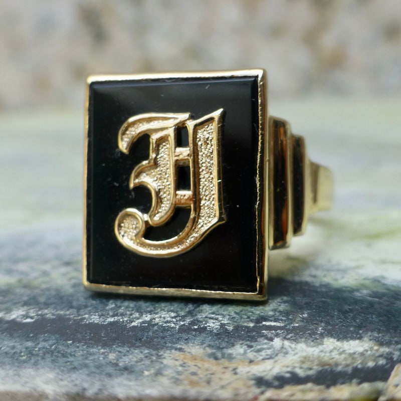 Signet Ring Vintage Size J - Etsy