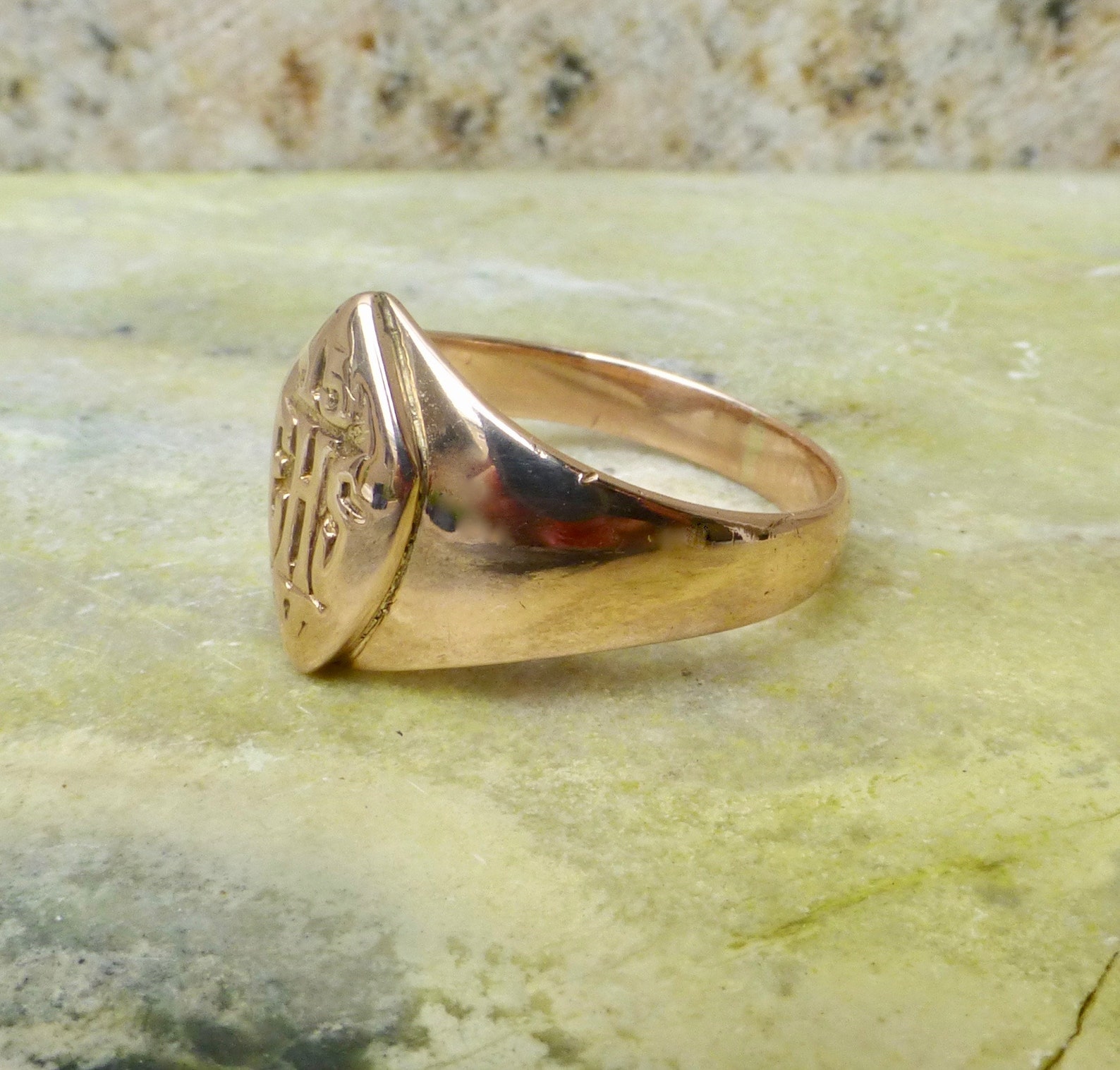 Antique Gold Signet Ring Antique Class Ring Art Deco Signet | Etsy