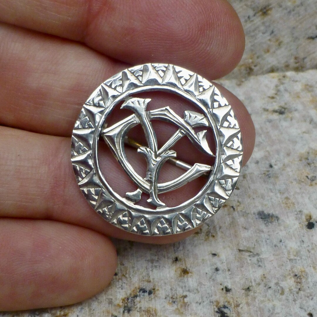 Victorian Y C Monogram Love Token Brooch, Carlos III 4 Reales 1775 ...