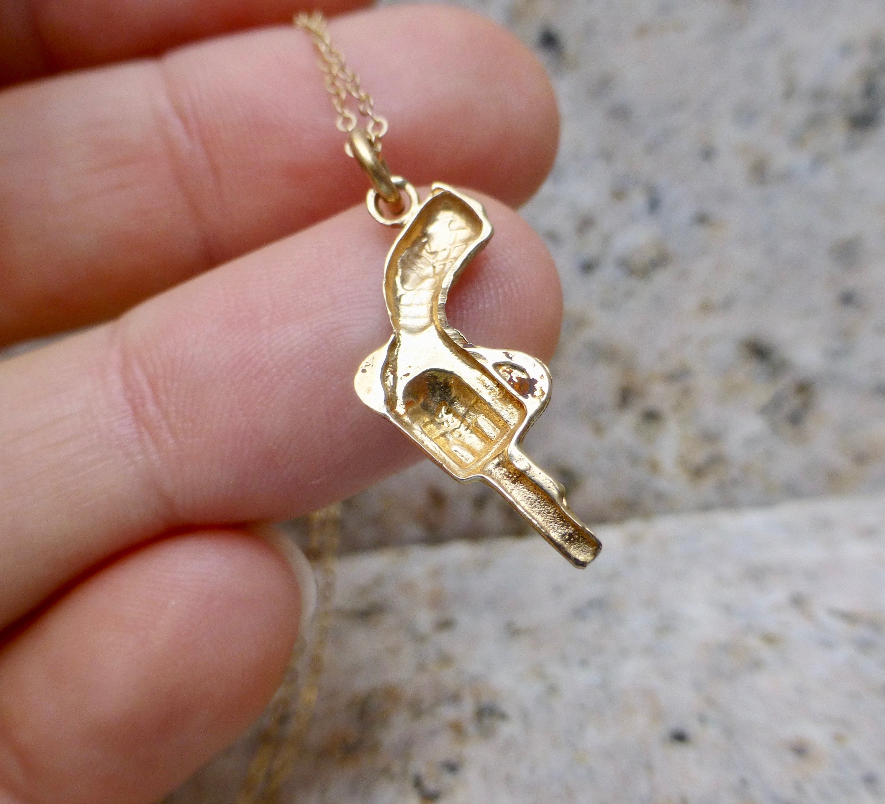 Vintage Pistol Charm 14 Karat Gold Charm Vintage 1980's - Etsy