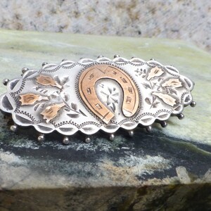 Victorian Silver Good Luck Brooch, Antique Silver Brooch, Antique Lucky ...