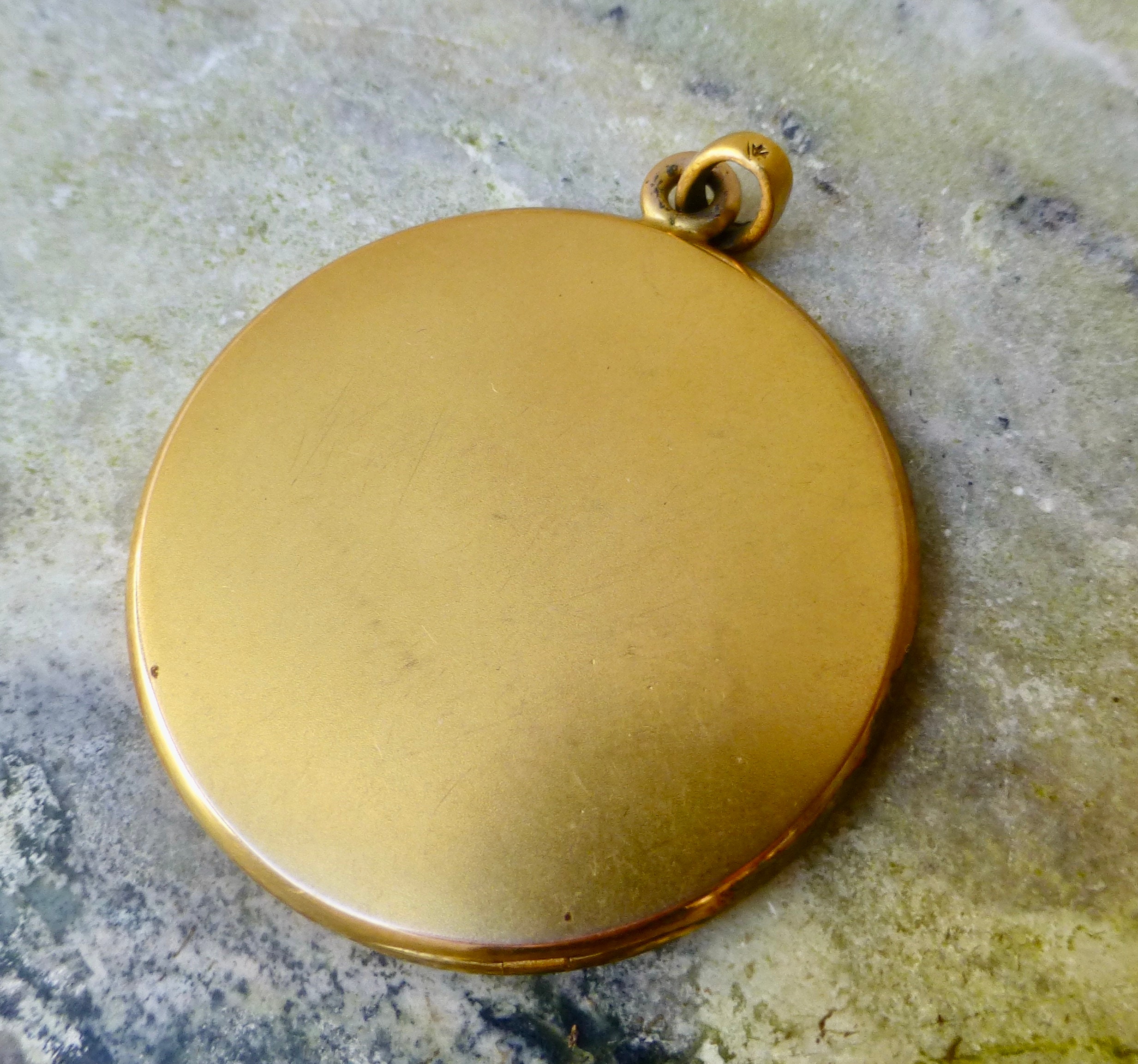 Large Victorian Antique Gold Filled Photo Locket Monogram - Etsy