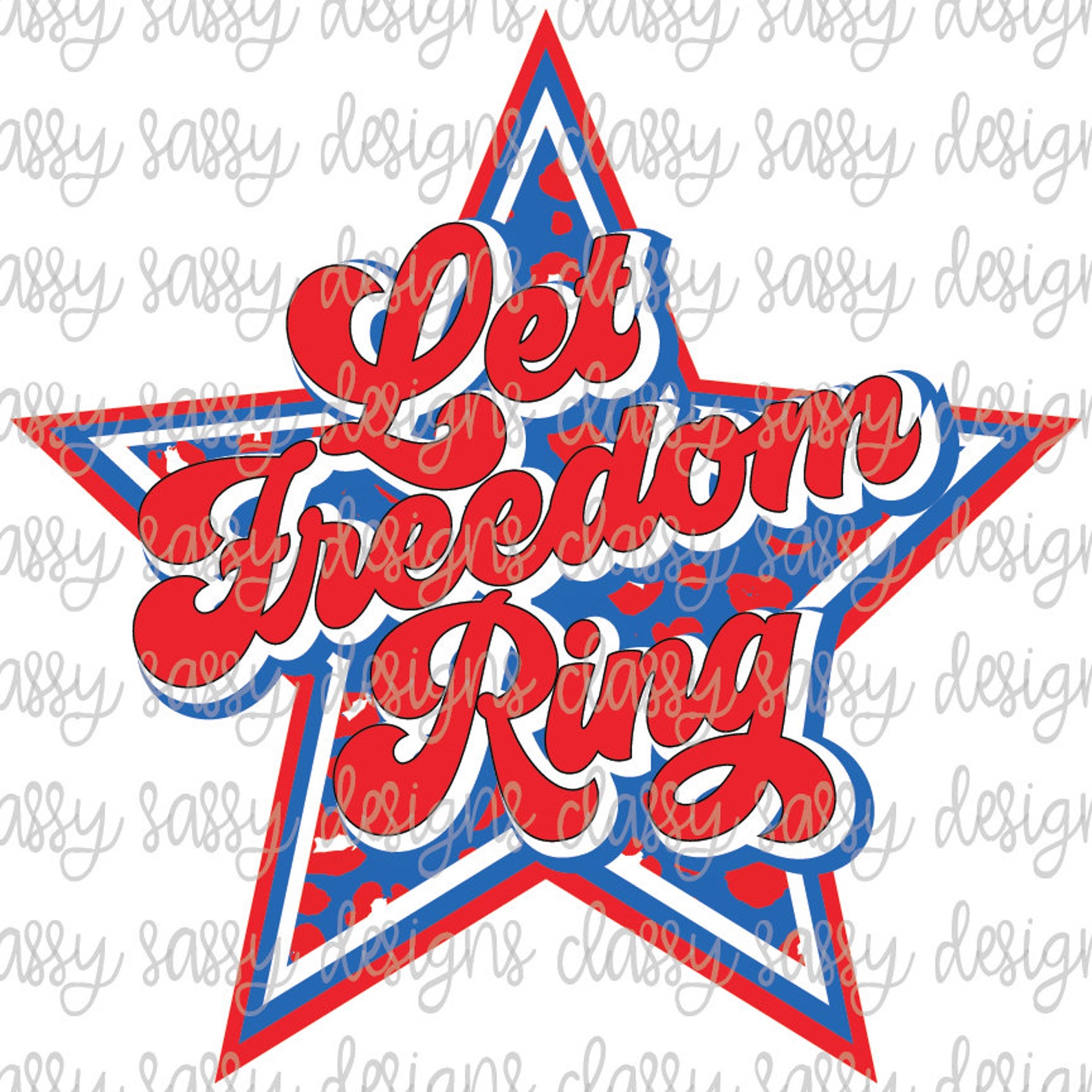 Let Freedom Ring America Red White Blue Patriotic 4th of July - Etsy
