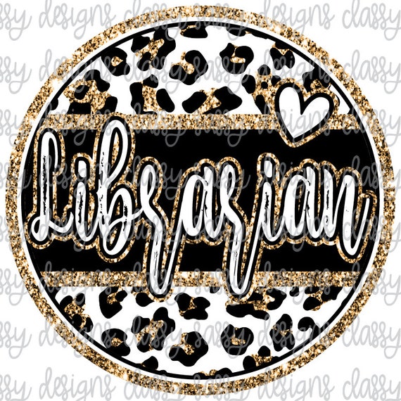 Librarian Gold Glitter School Mascot Leopard Cheetah Animal - Etsy