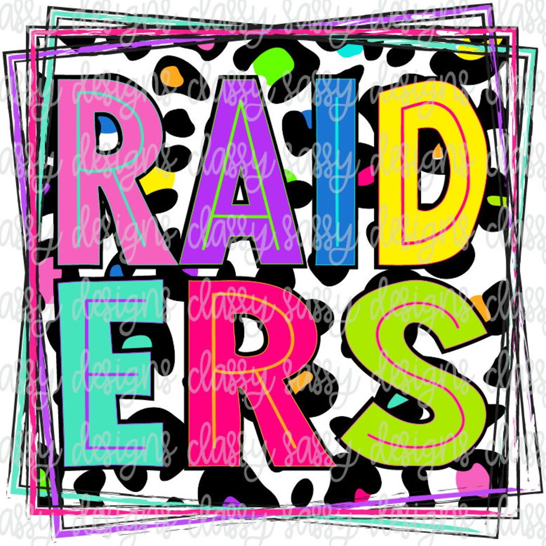 Raiders School Mascot School Spirit Neon Leopard Mascot - Etsy