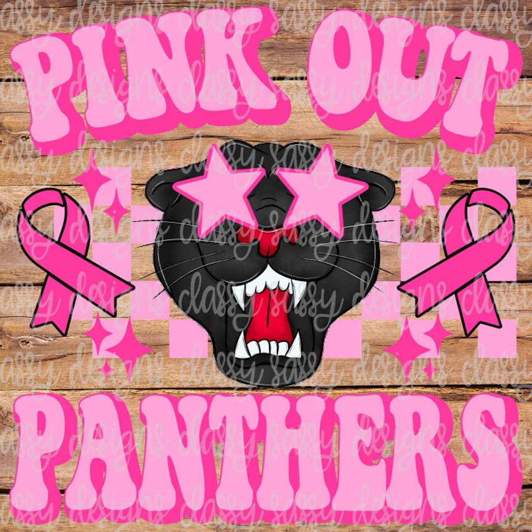 Pink Out Panthers, Breast Cancer Awareness, Football, PNG INSTANT ...