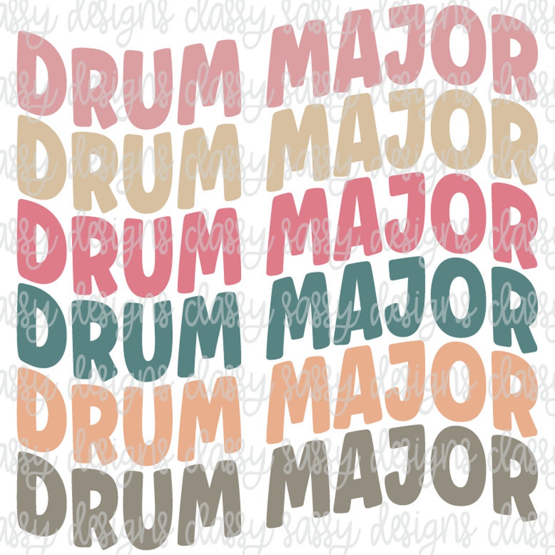 Drum Major Band Concert Marching Band Print Sublimation Transfer Ready ...