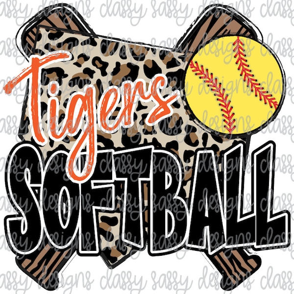 Tigers Softball Svg - Etsy
