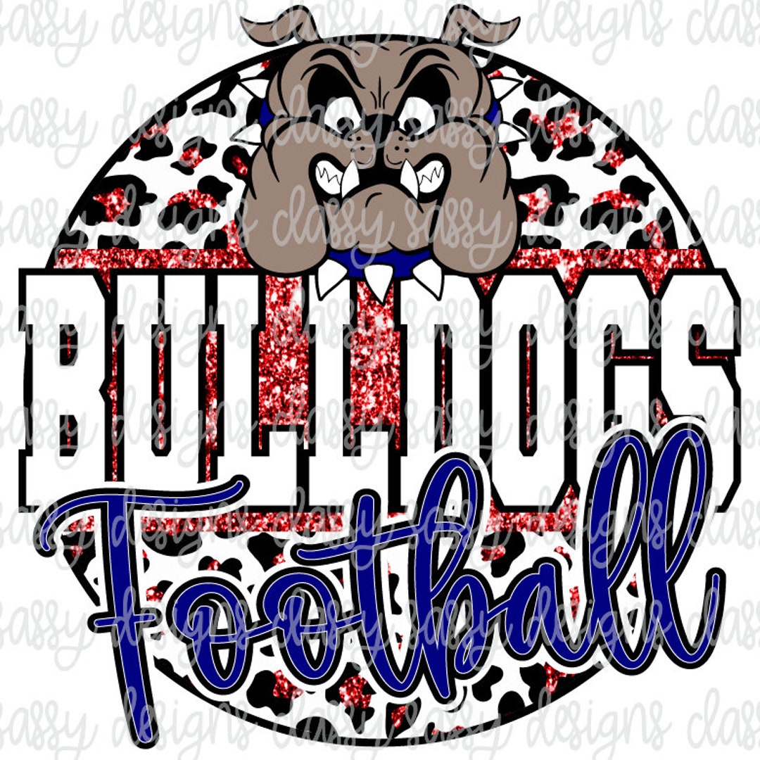 Bulldogs Football Red and Blue School Mascot, School Spirit, PNG ...