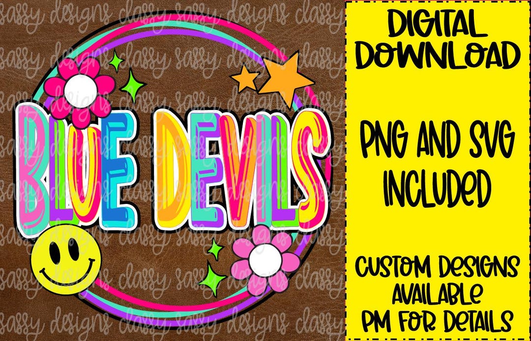 Blue Devils School Mascot, Checker Circle, School Spirit Png, Sports ...