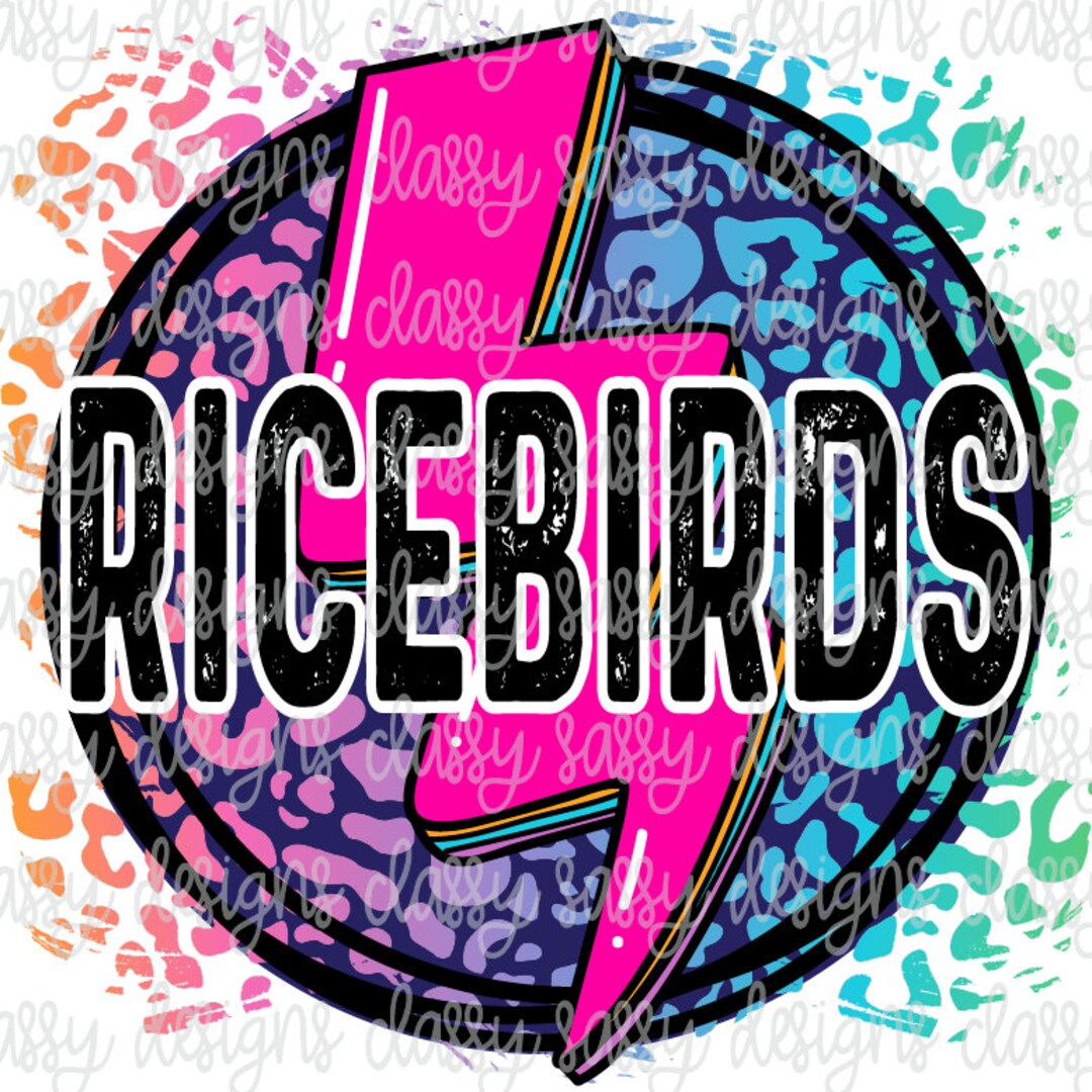 Ricebirds Leopard School Mascot, School Spirit, Team Shirt, Sports, PNG ...