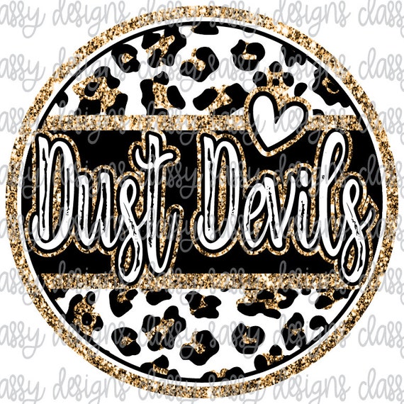Dust Devils Gold Glitter School Mascot Leopard Cheetah Animal - Etsy