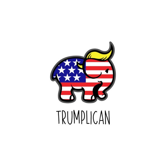 Trumplican Republican Elephant Trump 2020 Decal American Flag - Etsy