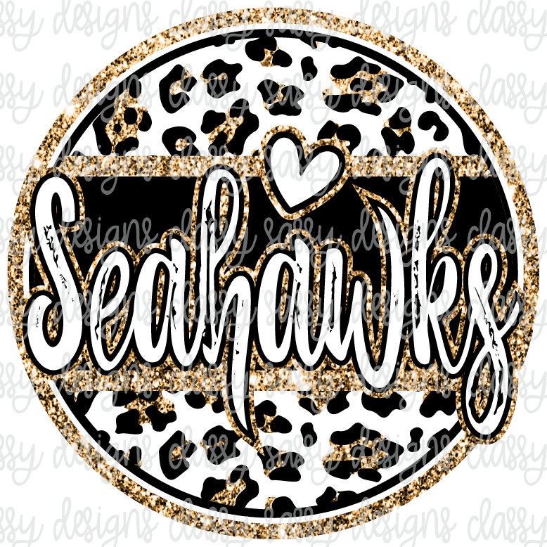 Seahawks Gold Glitter School Mascot Leopard Cheetah Animal - Etsy