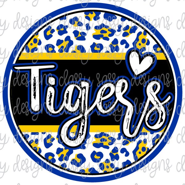 Blue Gold Tigers Png - Etsy