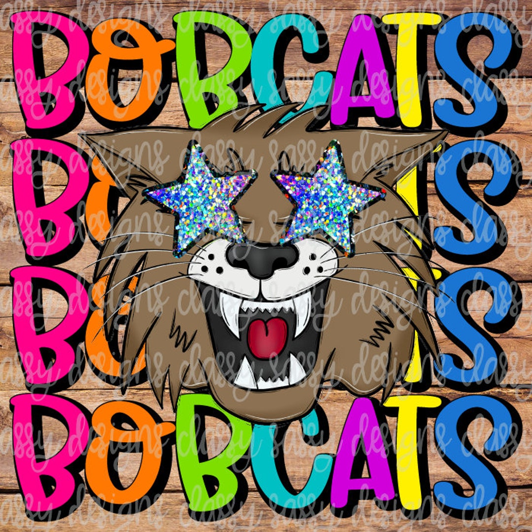 Bobcats School Mascot, Mascot Stars, Preppy Mascot, School Spirit Png ...