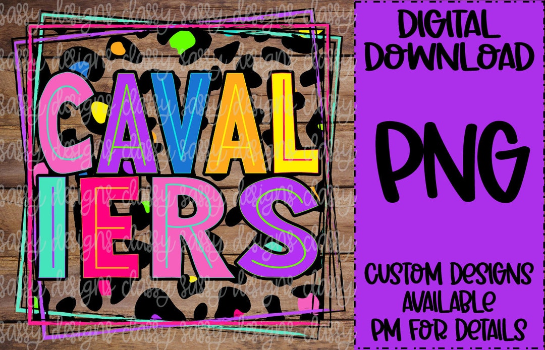Cavaliers School Mascot, Neon Leopard, School Spirit Png, Sports Png ...