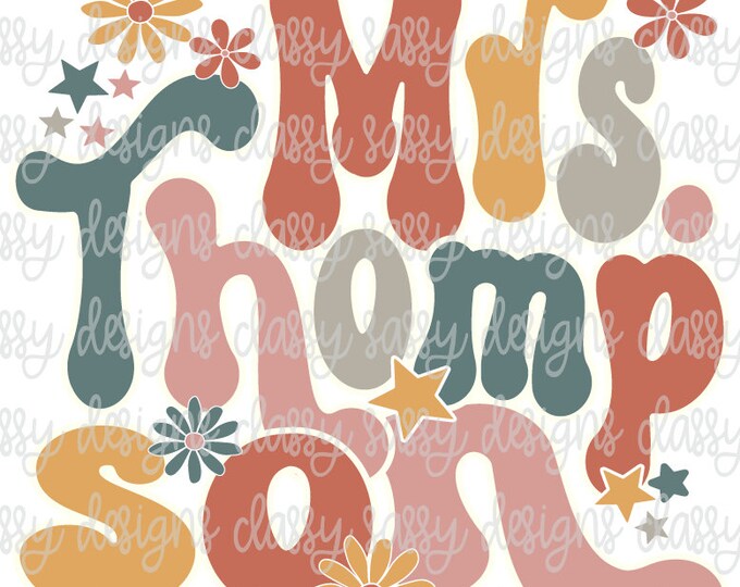Mrs Thompson Svg PNG INSTANT DOWNLOAD Print and Cut File Silhouette ...