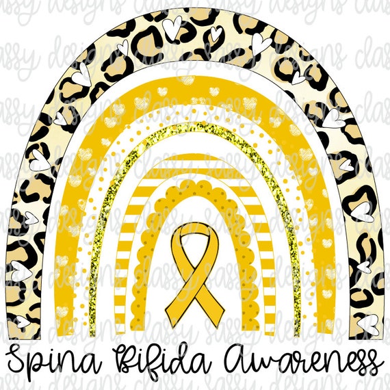 Spina Bifida Awareness Rainbow Ribbon Red Leopard Cheetah - Etsy