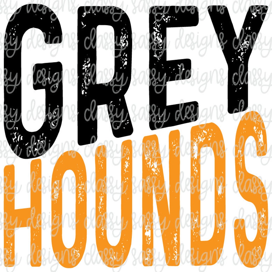 Greyhounds Orange School Mascot Name Pastel Svg PNG INSTANT DOWNLOAD ...