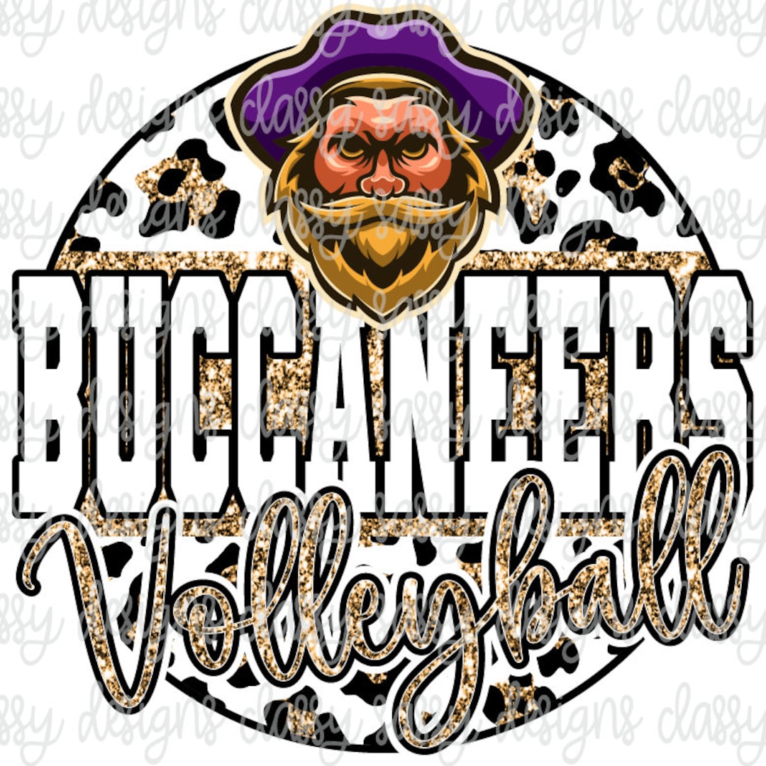 Buccaneers Volleyball Glitter School Mascot Leopard Cheetah Animal ...