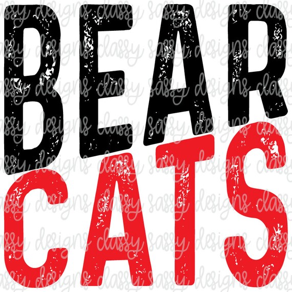 Bearcats Red School Mascot Name Pastel Sublimation Transfer - Etsy