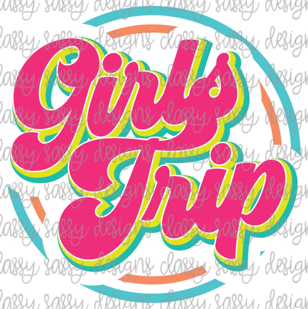 Girls Trip Retro Vacation Beach Sublimation Transfer Ready to - Etsy