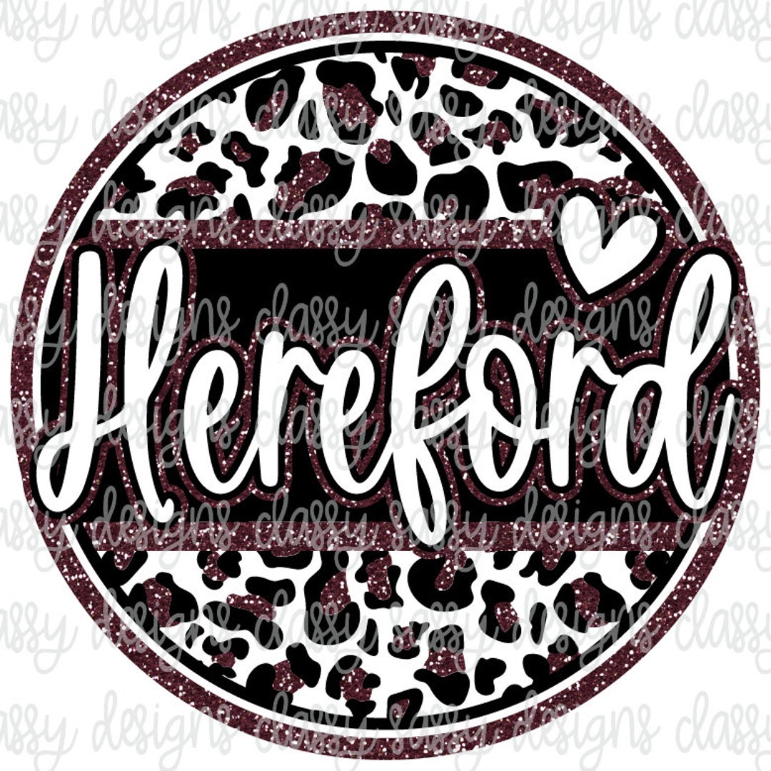 Hereford Maroon Glitter School Mascot School Spirit Png - Etsy