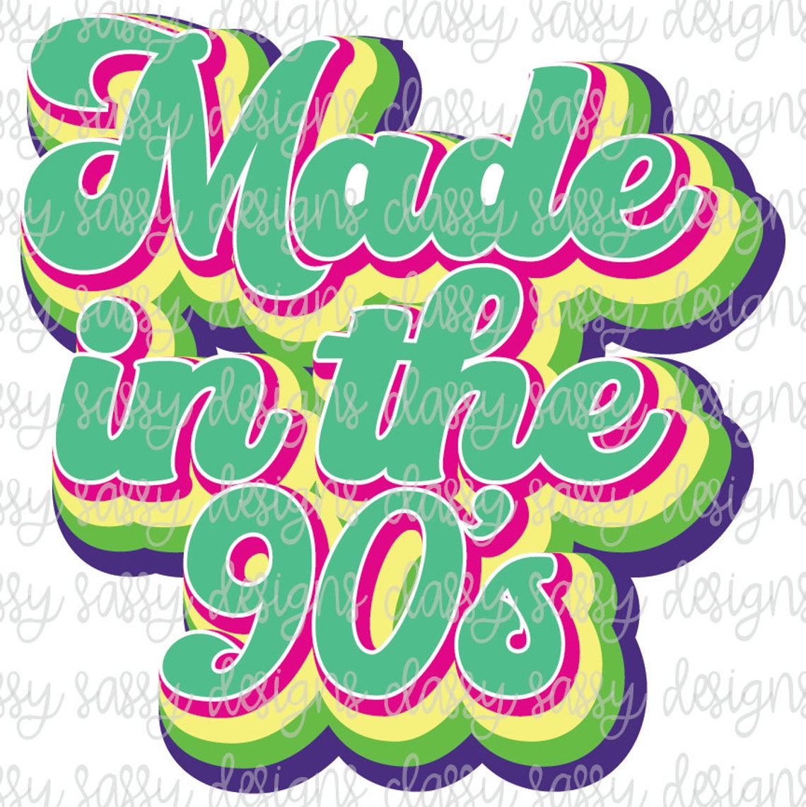 Made in the 90's 90s 1990 SvG PNG INSTANT DOWNLOAD Cut | Etsy