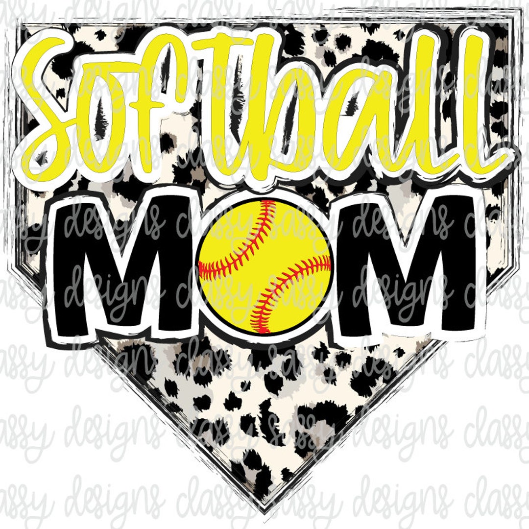 Softball Mom PNG INSTANT DOWNLOAD Print and Cut File Silhouette Cricut ...