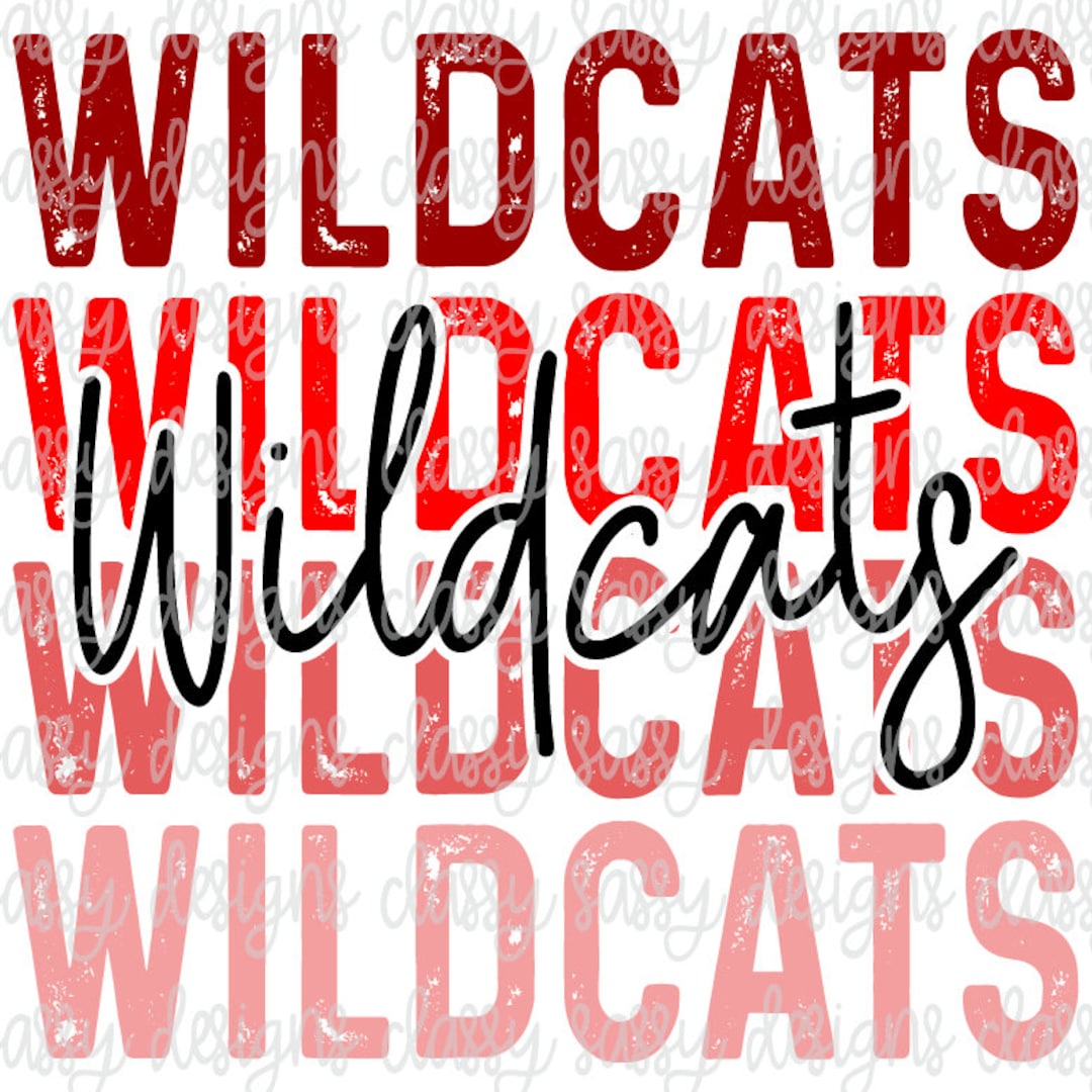Wildcats Red Mascot, School Spirit Png, Sports Png, Svg PNG INSTANT ...