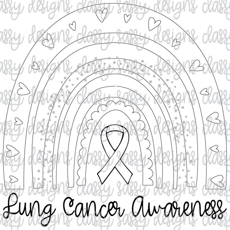 Lung Cancer Awareness Ribbon Svg PNG INSTANT DOWNLOAD Cut File - Etsy