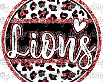 Pirates Red Glitter School Mascot Leopard Cheetah Svg PNG INSTANT ...