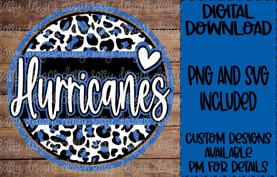 Hurricanes Royal Blue Glitter School Mascot, School Spirit Png, Sports ...