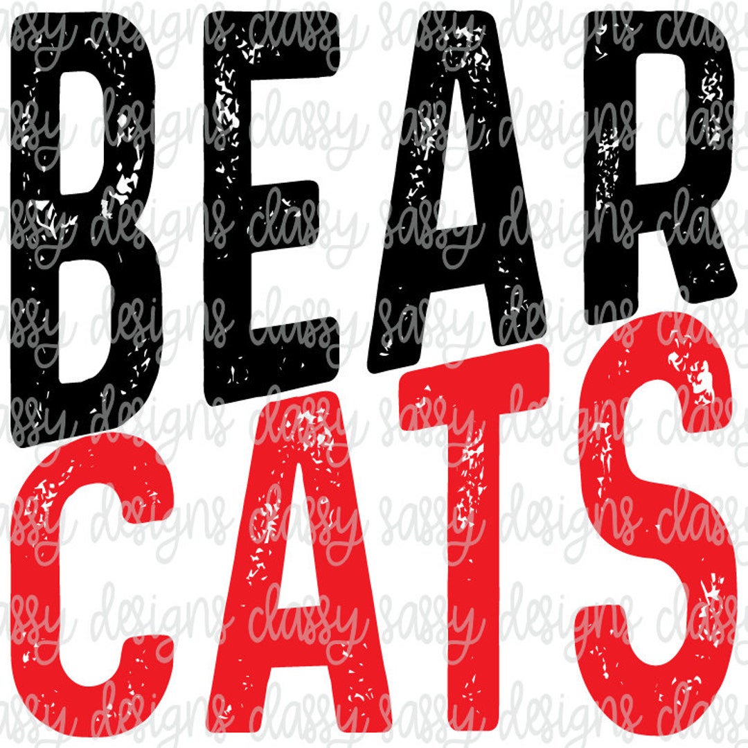 Bearcats Red School Mascot Name Pastel Svg PNG INSTANT DOWNLOAD Print ...