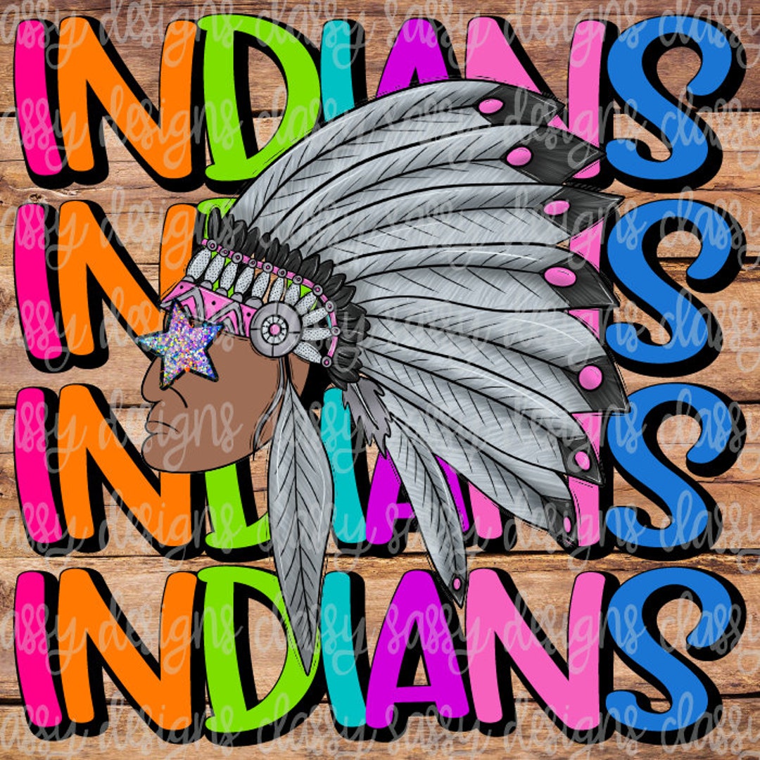 Indians School Mascot, Mascot Stars, Preppy Mascot, School Spirit Png ...