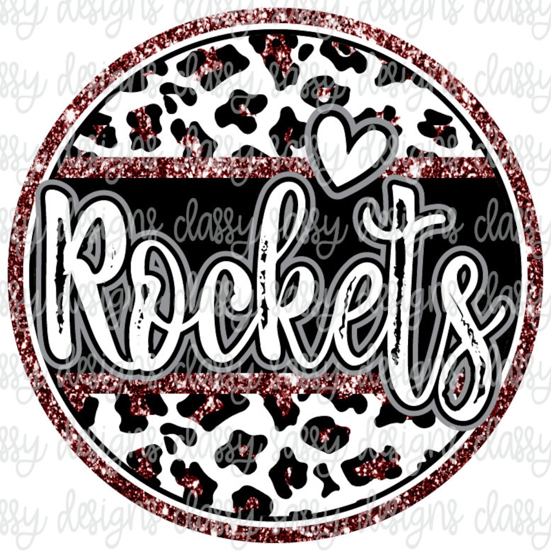 Rockets Maroon and Grey School Mascot Leopard Cheetah Animal Print ...