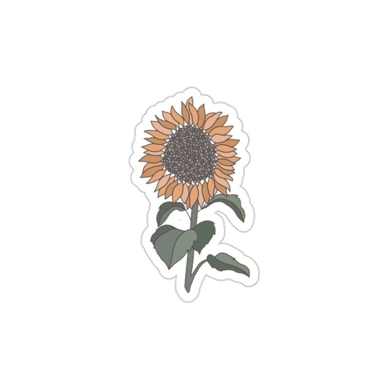 Sunflower Art Sticker - Etsy