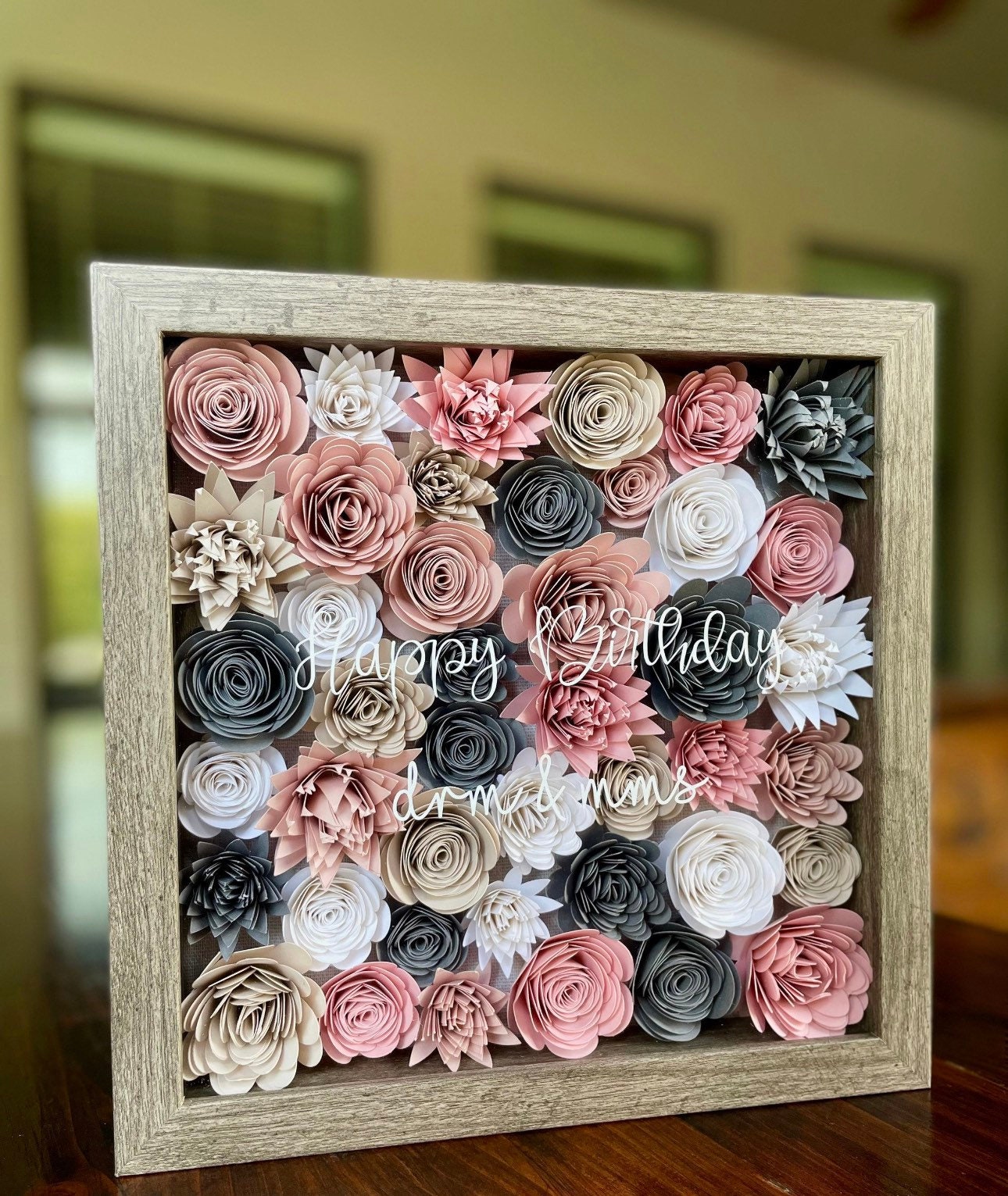 Personalized Photo Flower Shadow Box for Anniversary Valentine's Day - Etsy