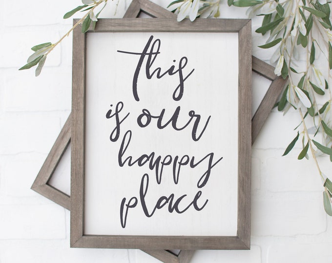 Printable Wall Art This is Our Happy Place Quote Home Decor Printable ...