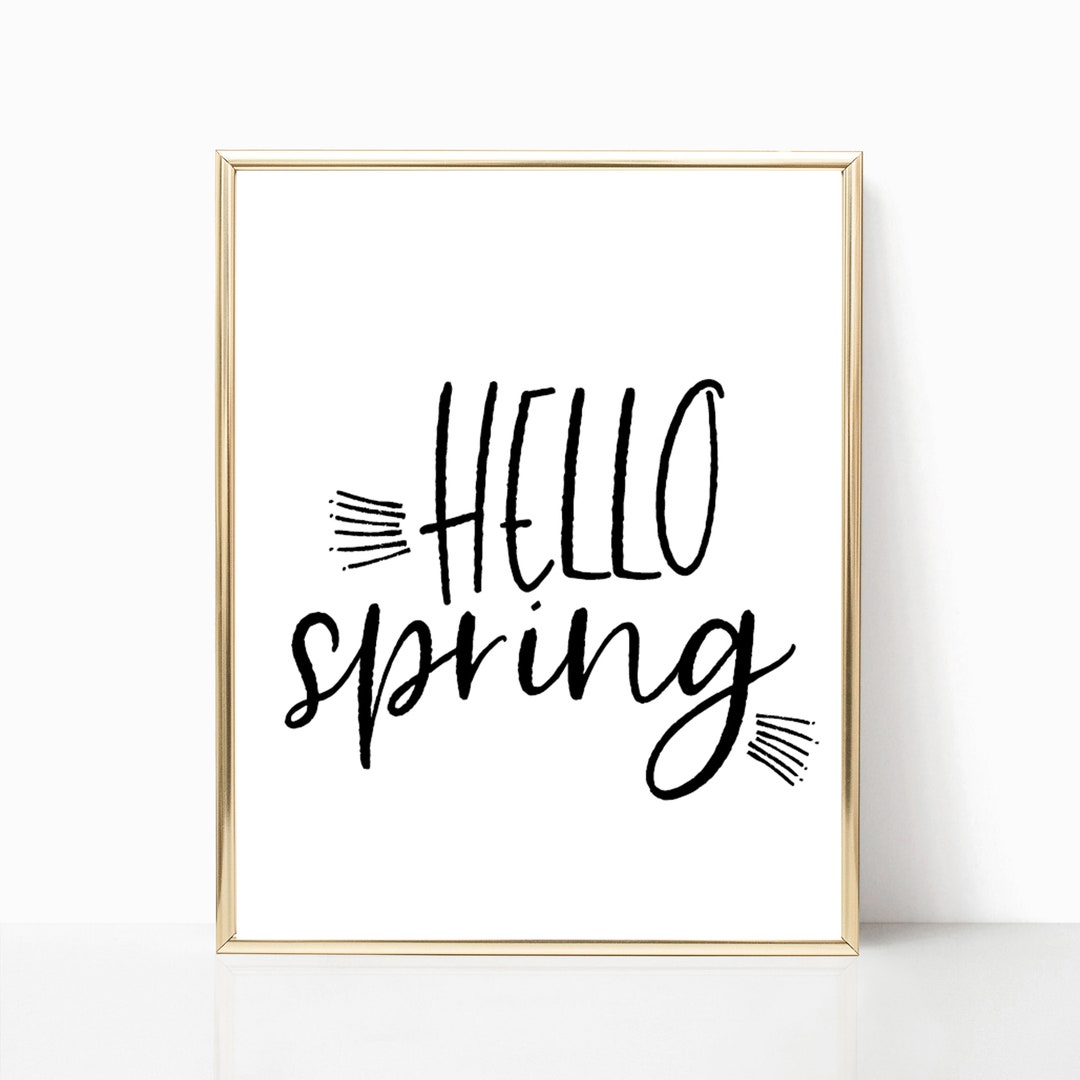 Hello Spring Printable, Spring Print, Spring Printable, Easter Decor ...