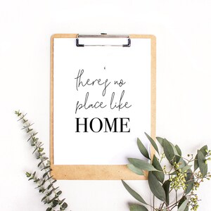 There's No Place Like Home Print, Printable, Wall Art, Printable Art ...