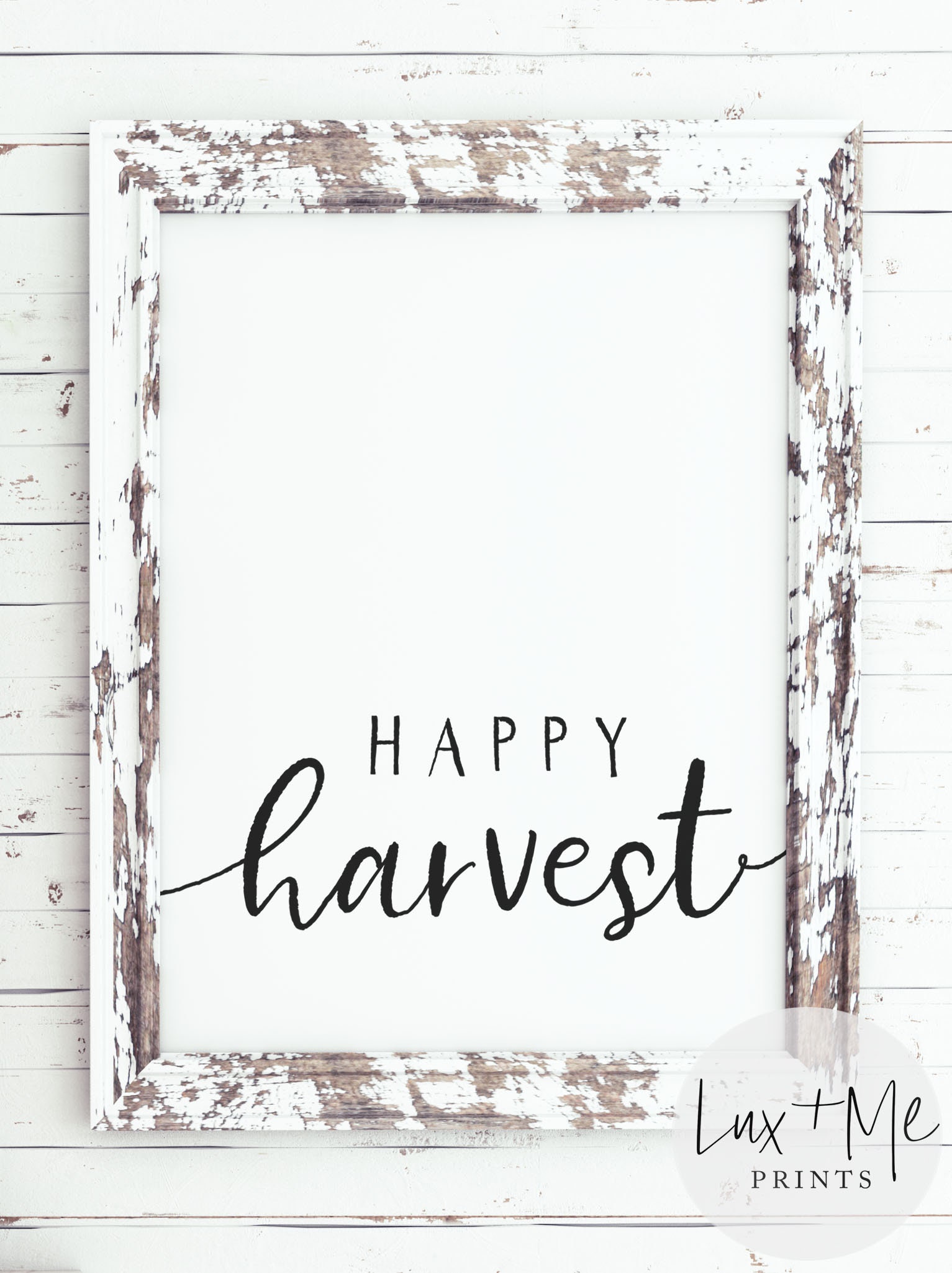Happy Harvest Printable Fall Wall Art Autumn Printable Fall | Etsy