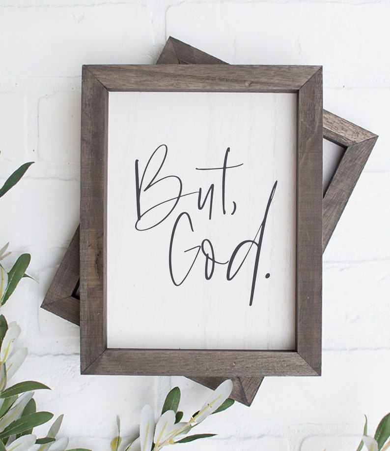 But God Printable Print but God Sign Christian Wall Art - Etsy