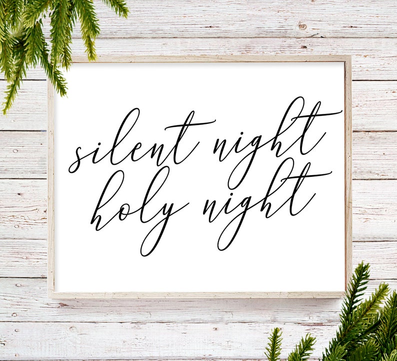 Silent Night Printable Silent Night Holy Night Print - Etsy