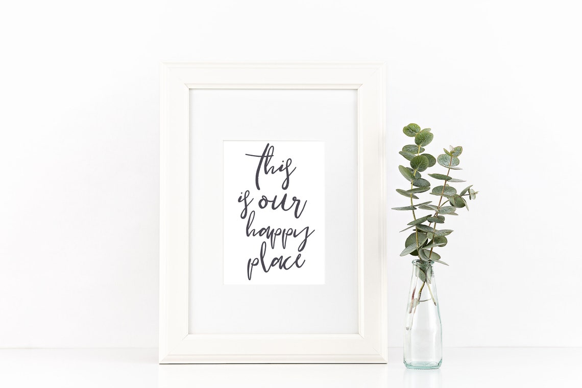 This is our happy place printable print sign home decor | Etsy
