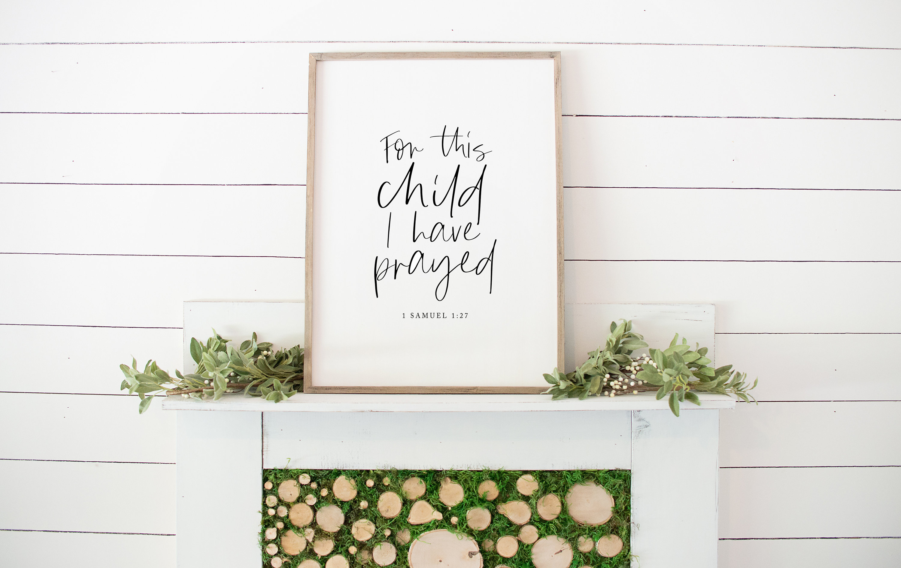 For This Child I Have Prayed Printable, Print, Sign, 1 Samuel 1:27 ...