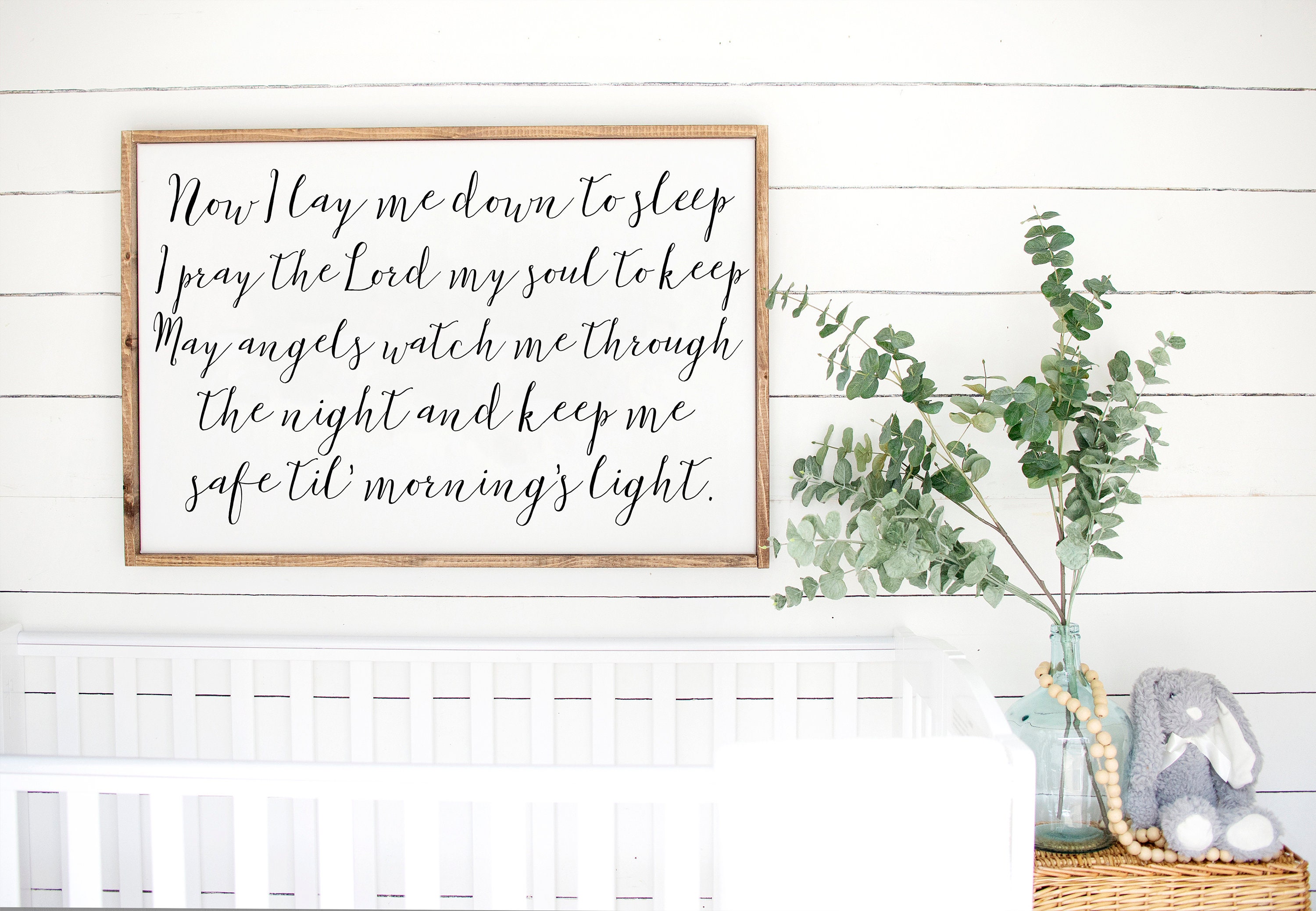 Children's Bedtime Prayer Sign, Now I Lay Me Down to Sleep Printable ...